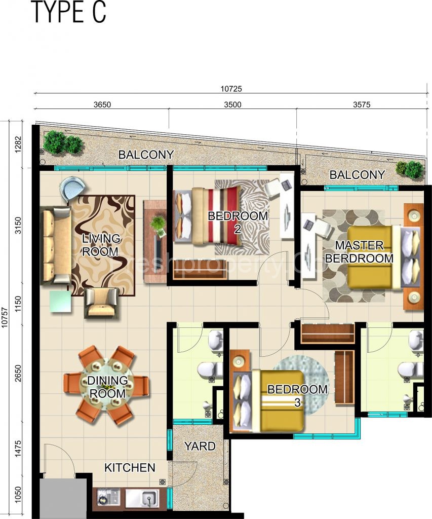One 49 Residences @ Johor Bahru - 3Bed 2bath - FreshProperty.Co